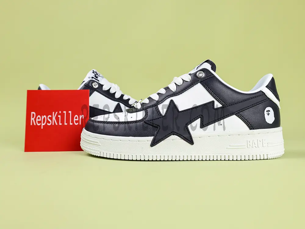 Buy A BATHING APE BapeSta OS Black Low Sneakers Replica - Reps Killer