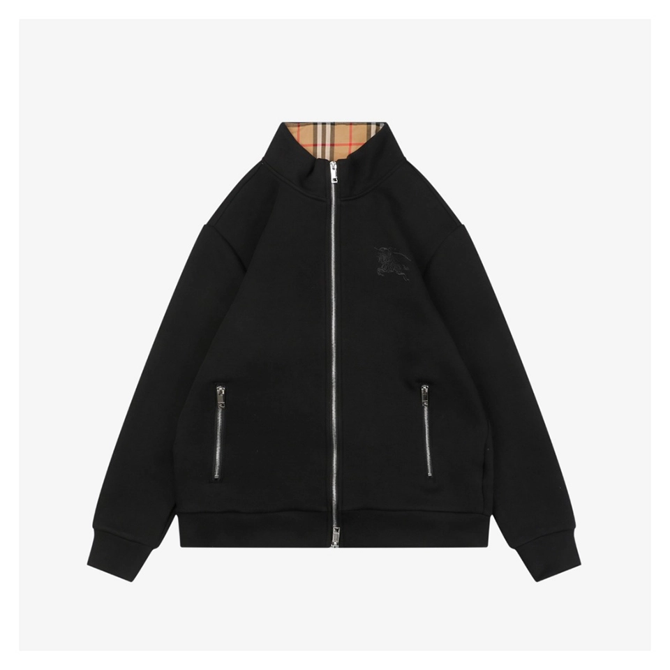 Buy BBry Equestrian Knight Embroidered Air Cotton Zip Jacket Replica ...