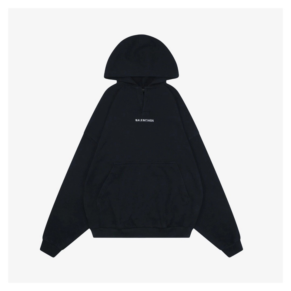 Buy Balenciaga Small V-Neck Front Logo Back Logo Hoodie Replica - Reps ...