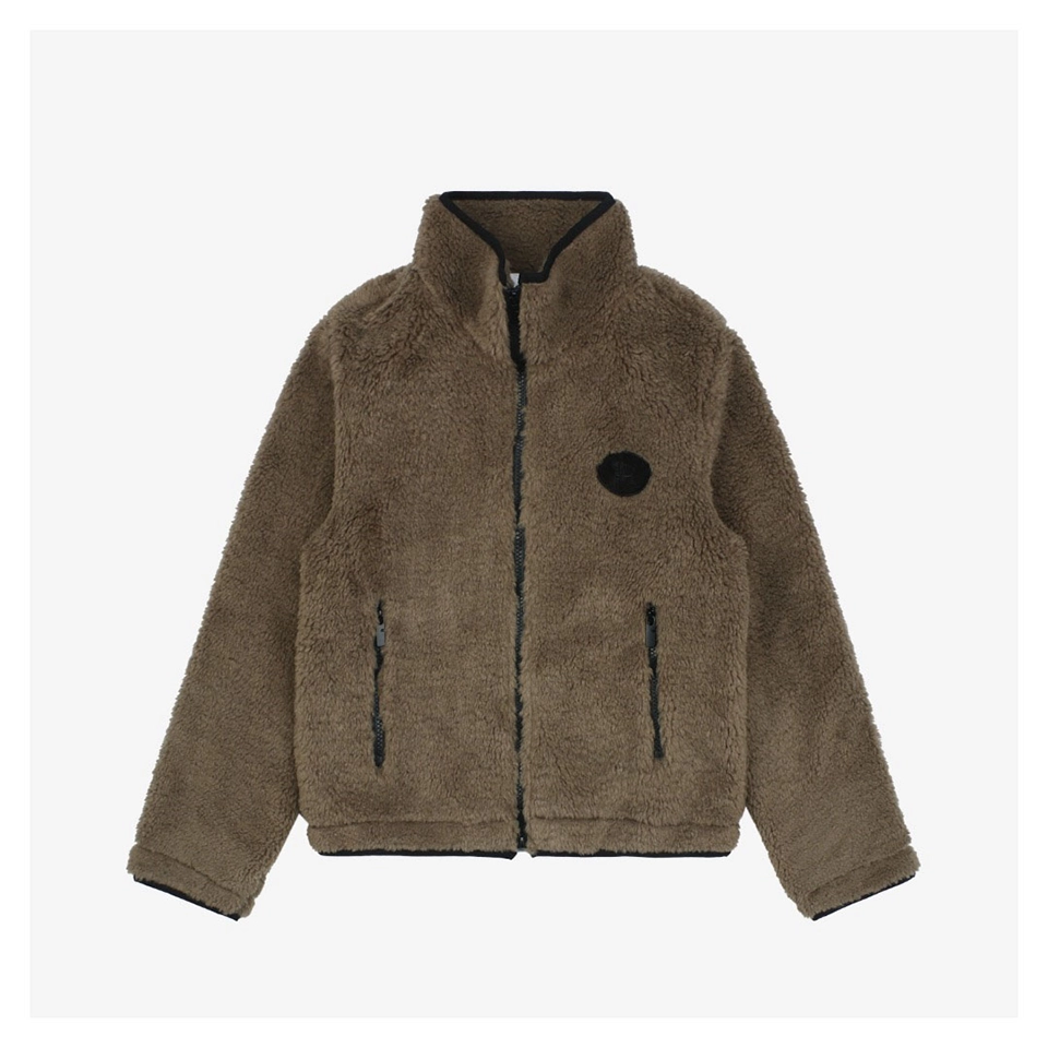 Buy BBry Black Label Shearling Zip-Up Jacket (Brown/Khaki) Replica ...