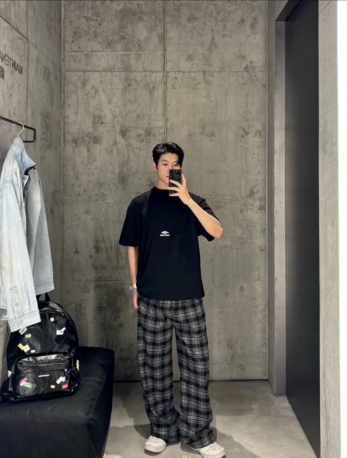 Buy Blcg Front & Back Panel Plaid Pants Replica - Reps Killer