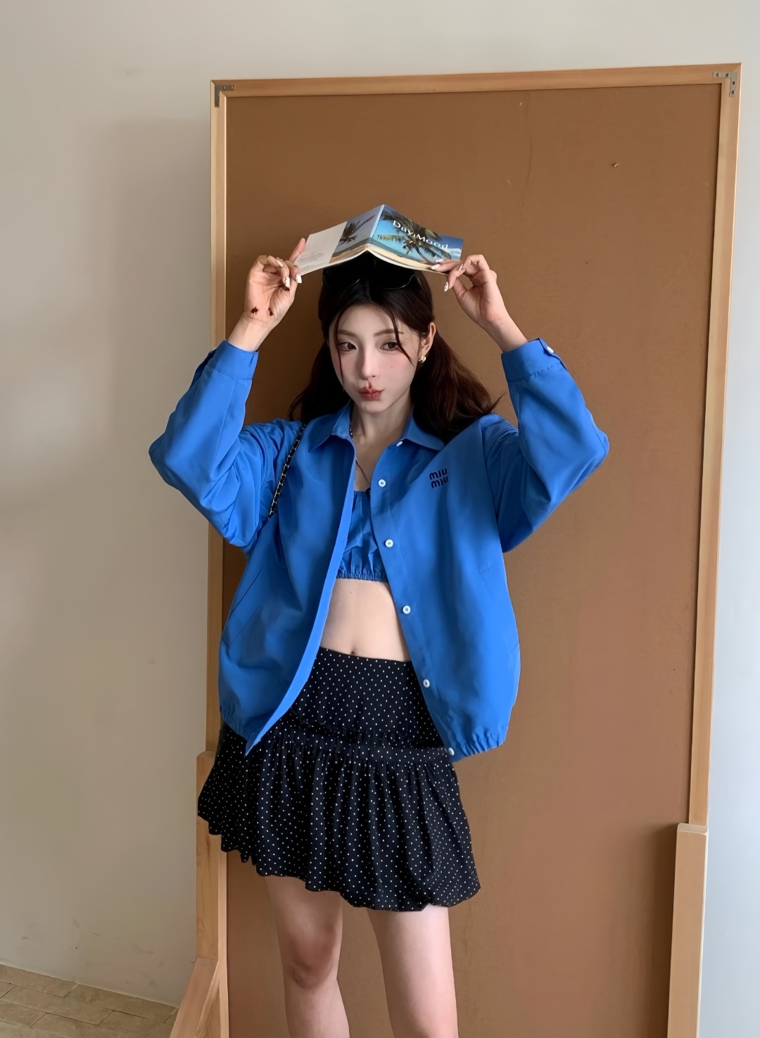 Buy MM Embroidered Logo Poplin Jacket Replica - Reps Killer