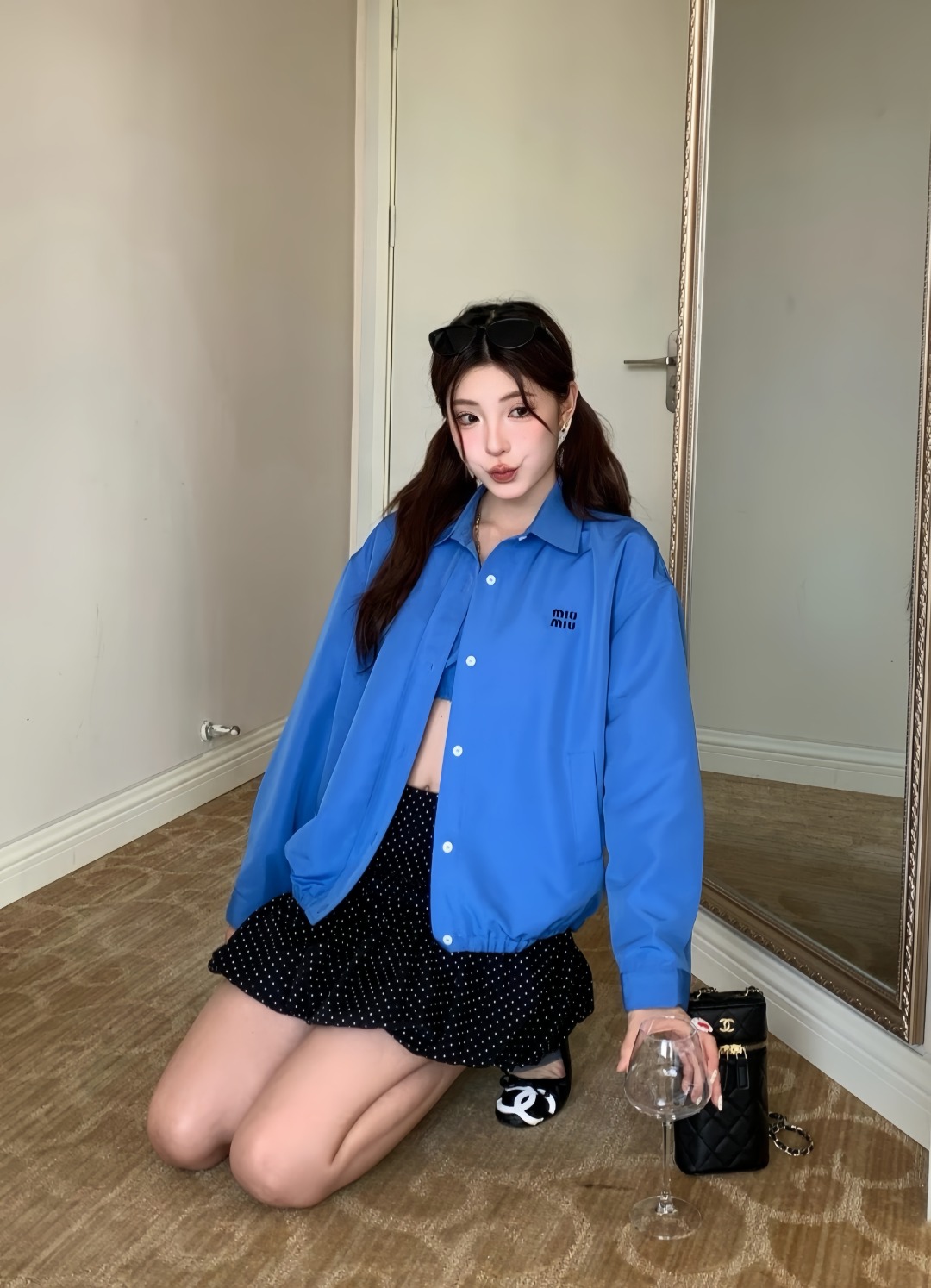 Buy MM Embroidered Logo Poplin Jacket Replica - Reps Killer